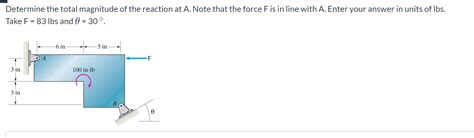 Solved Determine The Total Magnitude Of The Reaction At A