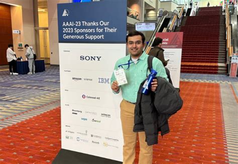 Doc Student Presents Research Poster At Prestigious Aaai 23 Conference