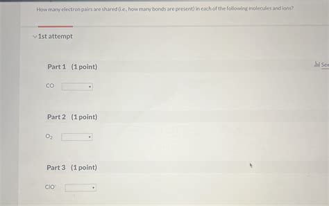 Solved How Many Electron Pairs Are Shared I E ﻿how Many