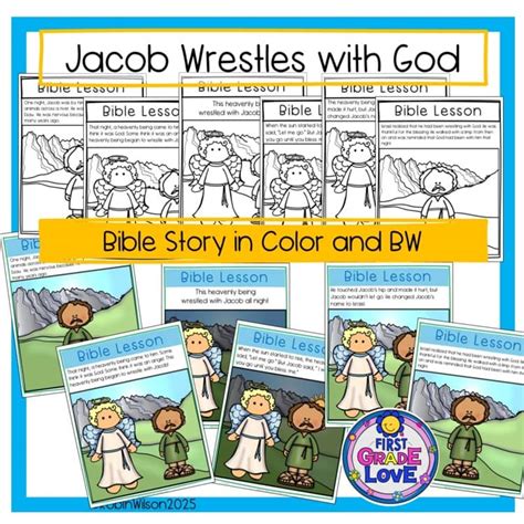 Jacob Wrestles With God Bible Story By Robin Wilson First Grade Love