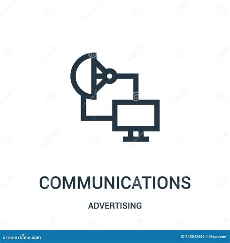 Communications Icon Vector From Advertising Collection Thin Line Communications Outline Icon
