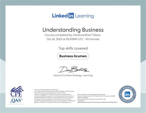 Harshvardhan Talwar On Linkedin Certificate Of Completion