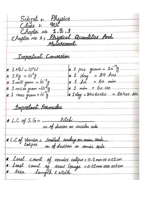 SOLUTION Physics Formulas Conversions Units Studypool