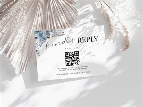 RSVP Card With QR Code Qr Code Wedding RSVP Rsvp Card For Etsy