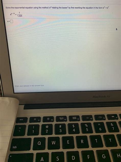 solved solve the exponential equation using the method of