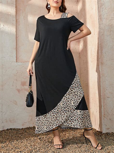 Moda De Mujer Shein México Casual Dresses Plus Size Leopard Print