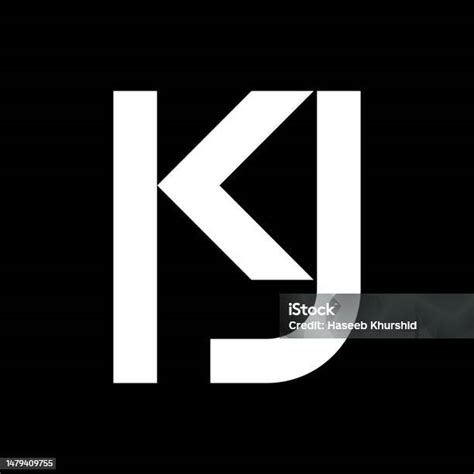 최소한의 Jk 로고 호화로운 배경에 Kj 편지의 아이콘입니다 Jk 모노그램 이니셜을 기반으로 한 로고 아이디어 전문적인 다양한 문자 기호와 배경에 Kj 로고 로고에 대한