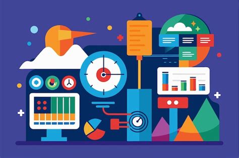 a colorful digital dashboard showcases customizable metrics for