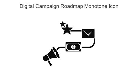 Digital Campaign Roadmap Monotone Icon In Powerpoint Pptx Png And Editable Eps Format PPT Template