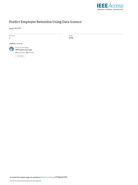 Predict Employee Retention Using Data Sciene Pdf Machine Learning Logistic Regression