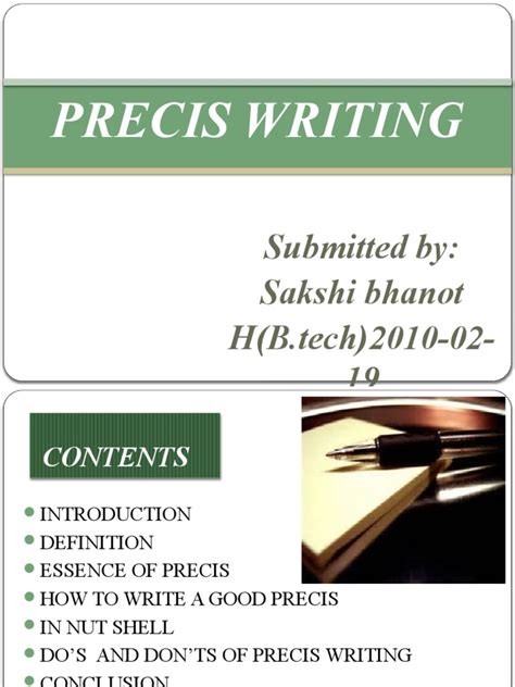 Precise Writing Pdf Word Verb