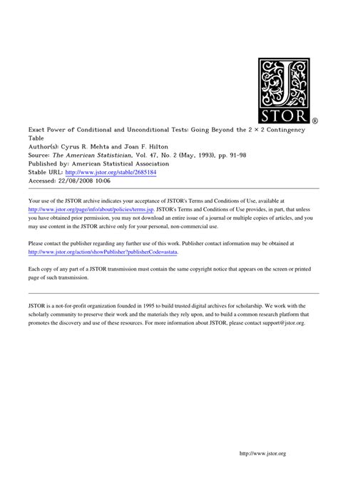 Pdf Exact Power Of Conditional And Unconditional Tests Going Beyond