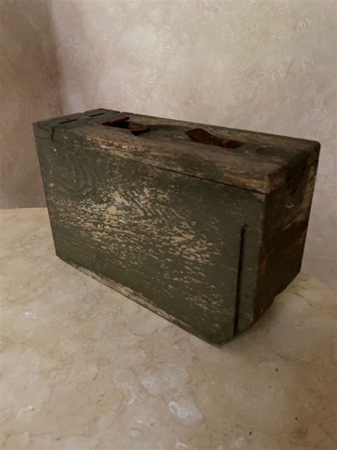 Original Wwi Us Army Usmc Wooden Ammo Box For Browning 19171917a1