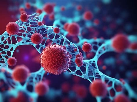 Premium Photo A Medical Background With Abstract Virus Cells And Dna Strands Ai Generative Imag