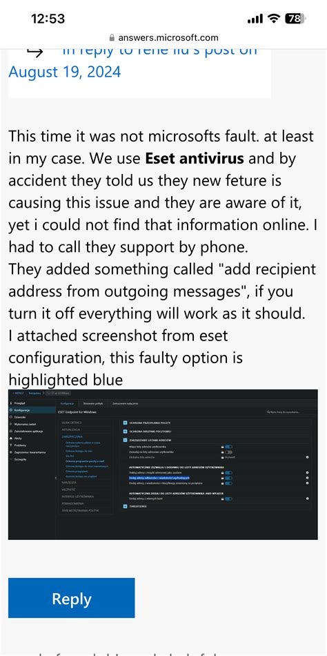 Eset With Outlook Integration Issue Outlook Stuck In Not Responding