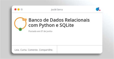 Banco De Dados Relacionais Com Python E Sqlite