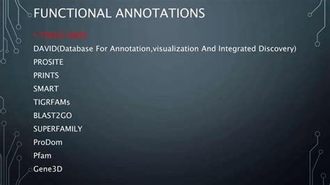 Functional Annotation Prediction Of Genes Pptx Genetics Science