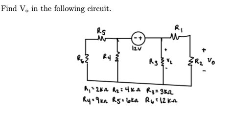 Solved Find Vo In The Following Circuit Find Is In The Chegg Com
