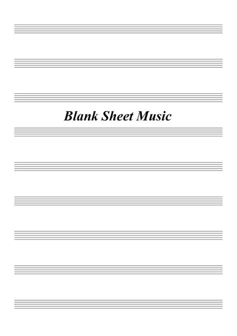 Printable Blank Sheet Music Templates PDF Template Etsy