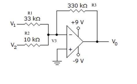 Solved Calculate The Output Voltage If V1 5v And V2 0v