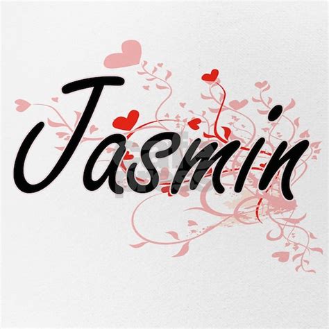 Jasmin Artistic Name Design With Heart Trucker Hat By Tshirts Plus