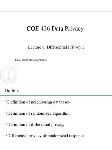 08 Coe426 Differential Privacy I Pdf Computing Computer Science