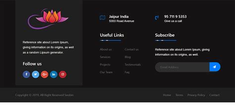 Css Footer Designs Codewithrandom