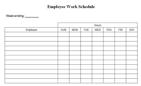 Editable Work Schedule Maker Template Free Excel Tmp