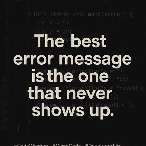 Codewisdom Cleancode Developerlife Javainspiration Bugfreezone