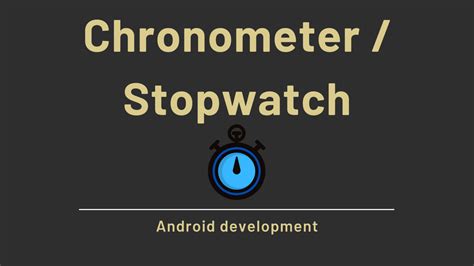 Chronometer In Android Developers Dome
