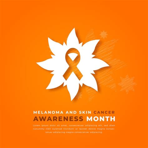 Premium Vector Melanoma And Skin Cancer Awareness Month Paper Cut Design Illustration For