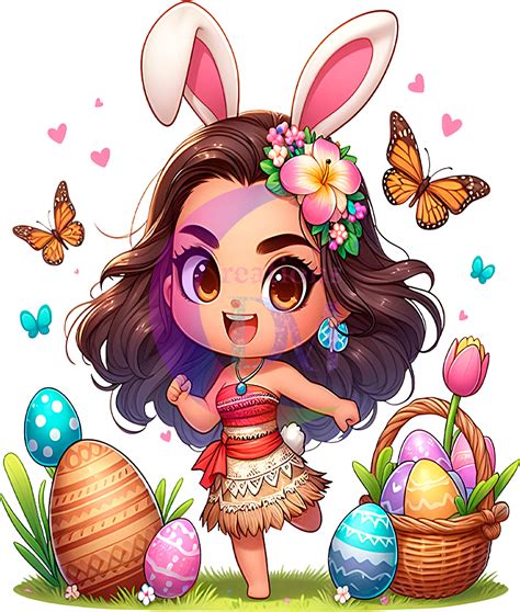 Disney Easter Moana Eggs Design Dtf Dm Printed Creations