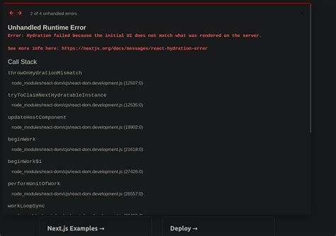 hydration errors after npm init rainbow me rainbowkit latest · issue