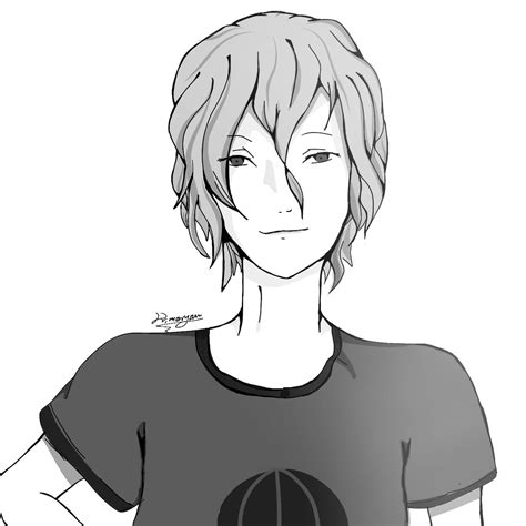 رسمة ابيض واسود Anime Art