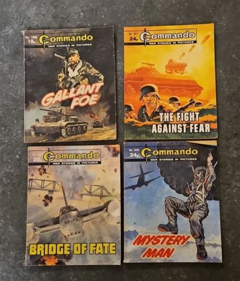 Vintage Classic Commando Comic X4 No 1975 1810 1977 And 1698 Eur 8 13