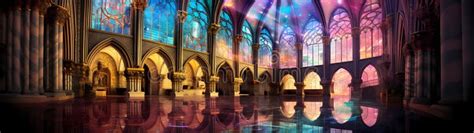 Ultra Wide Background Of An Awe Inspiring Cathedral Adorned With