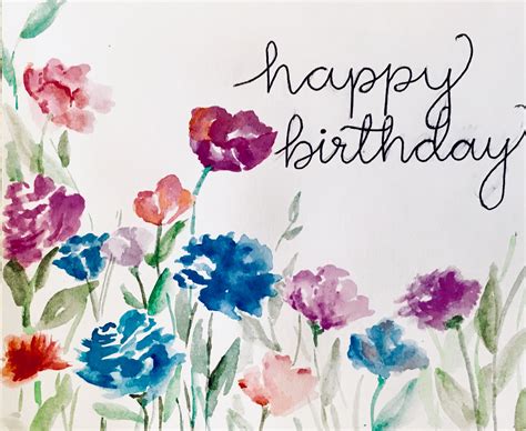Printable Happy Birthday Flower Cards