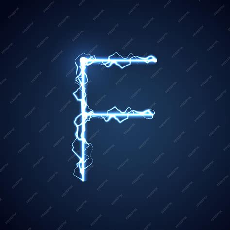 Premium Vector Blue Lightning Style Letter Or Alphabet F Lightning