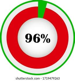 Pie Chart Percentage Visualization Inside Showing Stock Vector Royalty