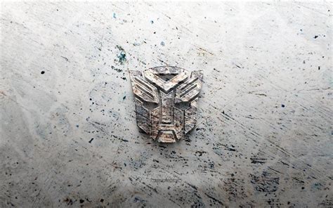 Transformers Stone Logo 4k Stone Background Transformers 3d Logo