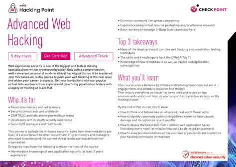 course overview hacking point s advanced web hacking check point