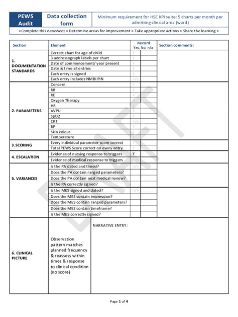 Fillable Online Pews Audit Data Collection Form Fax Email Print Pdffiller