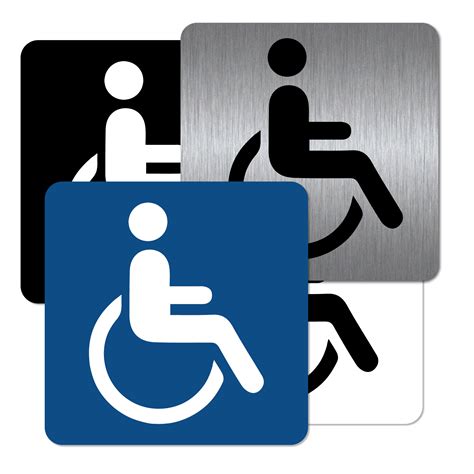 Disabled Wheelchair Sign 4 Pack 6x6 Inch Ada Compliant Premium Front