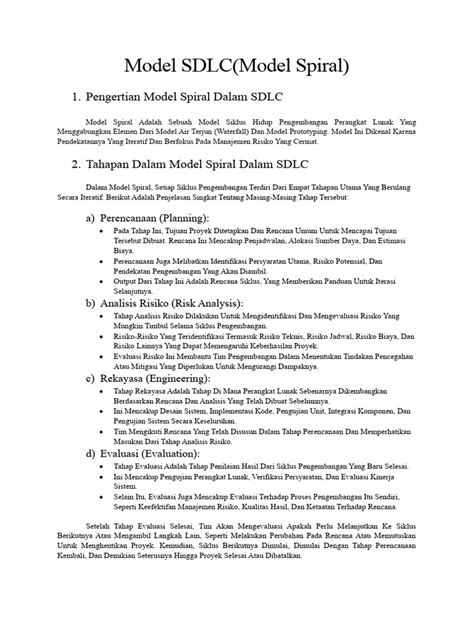 Model Sdlc Model Spiral Pdf
