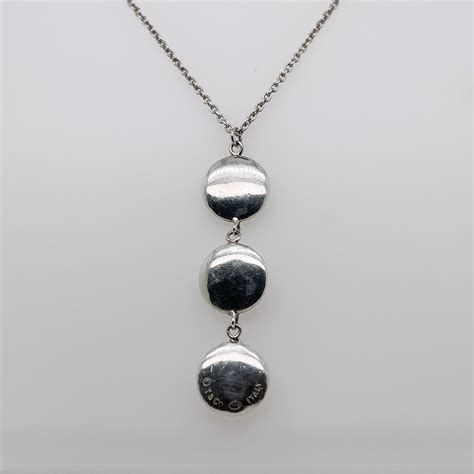 Vintage Tiffany And Co Sterling Silver Disc Or Triple Dot Pendant