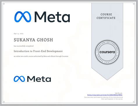 Frontenddevelopment Webdevelopment Metacertificate Careergrowth Sukanya Ghosh