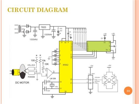 tachometer using at89s52 microcontroller with motor control
