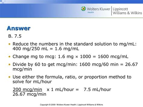 Ppt Chapter 9 Special Types Of Intravenous Calculations Powerpoint Presentation Id 4272654