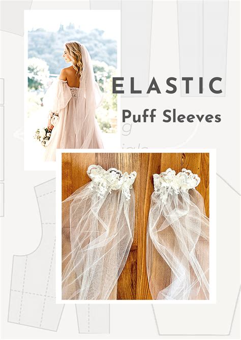 Diy Removable Off The Shoulder Sleeve Pattern Bicep Puffy Sleeve Pdf One Blushing Bride