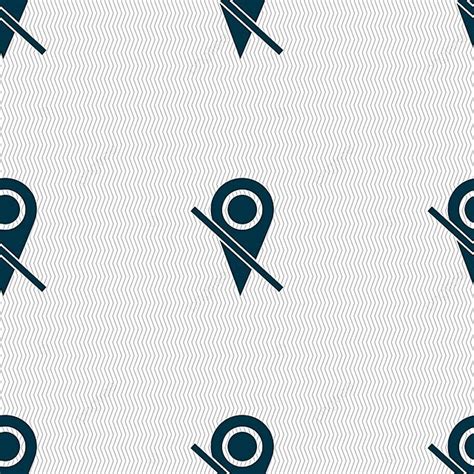 Geometric Seamless Background With Map Pointer Icon And Abstract Shapes
